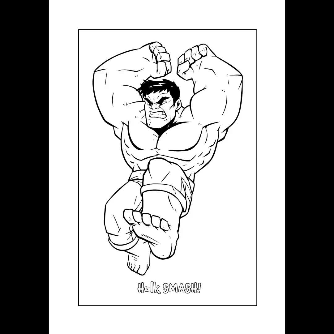 hulk christmas coloring pages printable