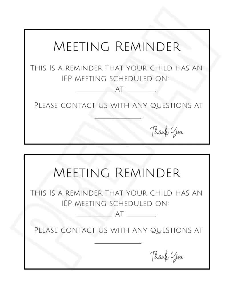 Iep Meeting Agenda Template