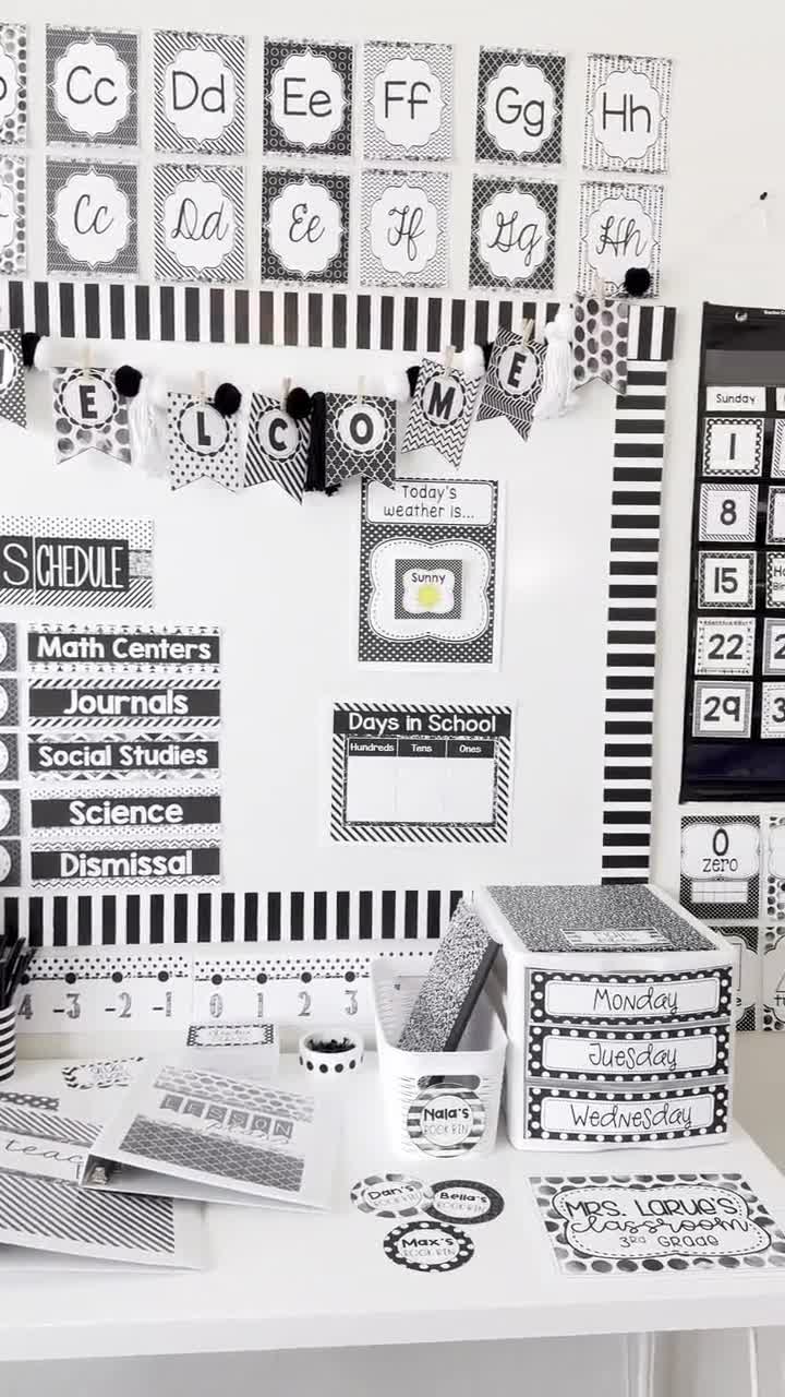 Black And White Classroom Ideas