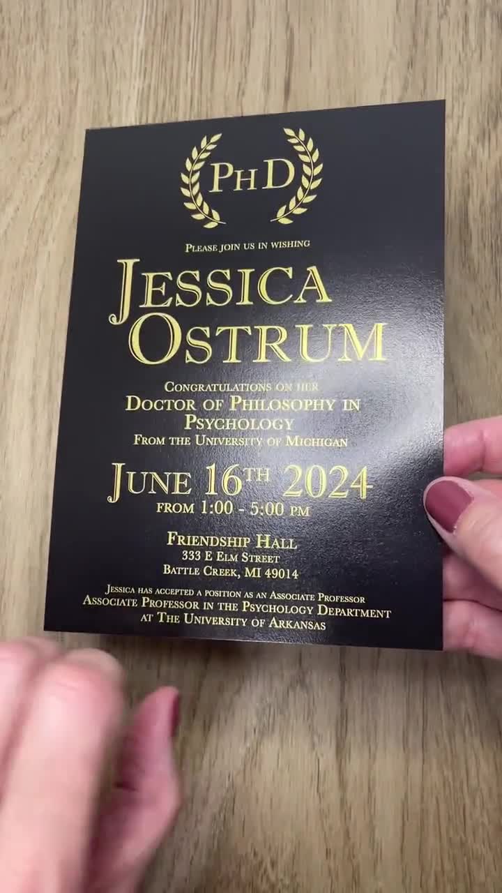 Phd Graduation Invitation