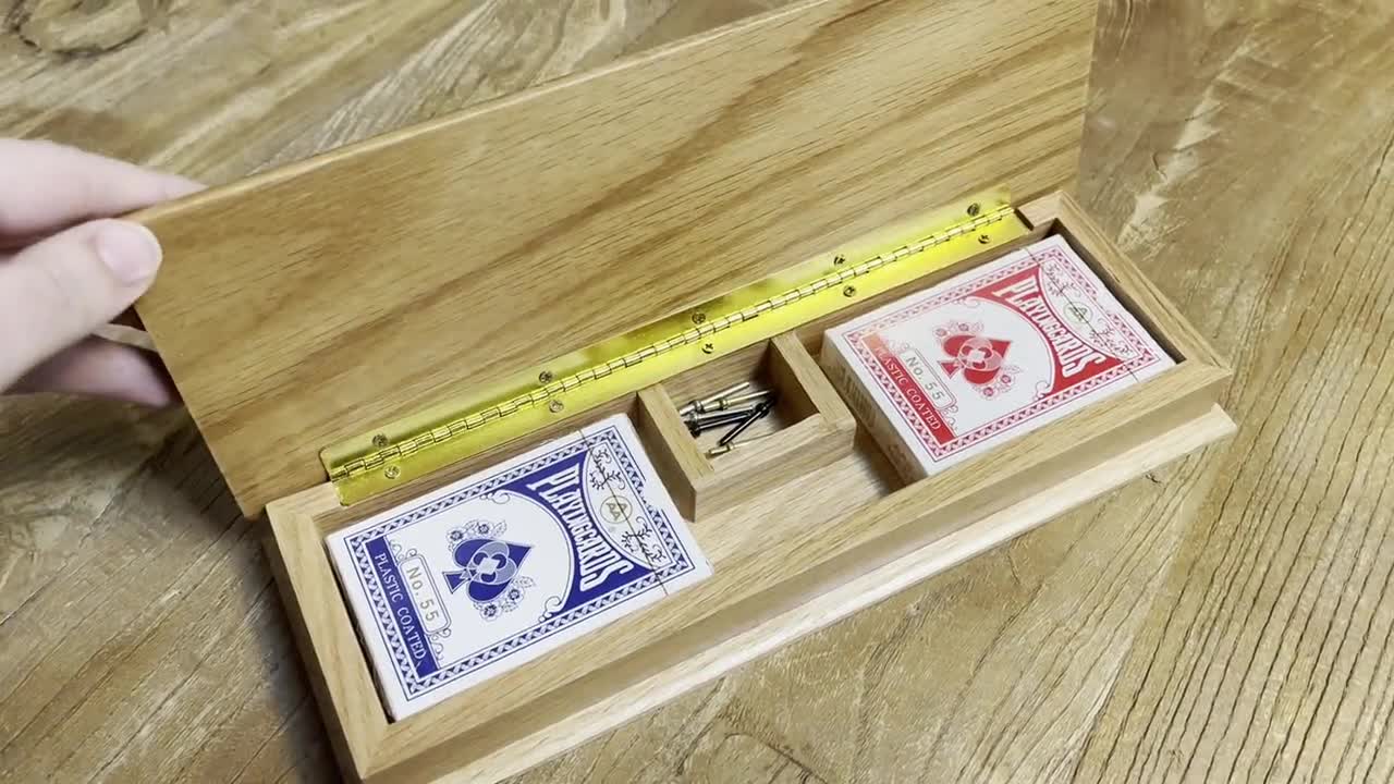 Cribbage Board WE Games 2 Track - Solid Oak Wood Sprint Style With ...