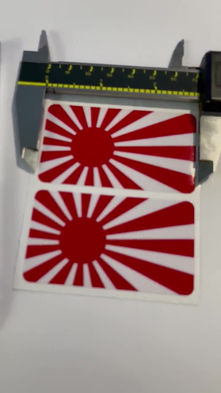 Japanese Windshield Decal Set Of 4 Japanese Rising Sun Flag Stickers ...