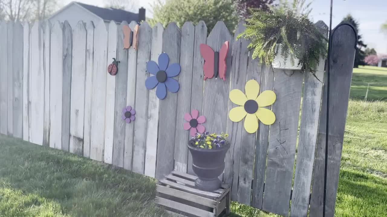 Flower Colorful Yard Fence