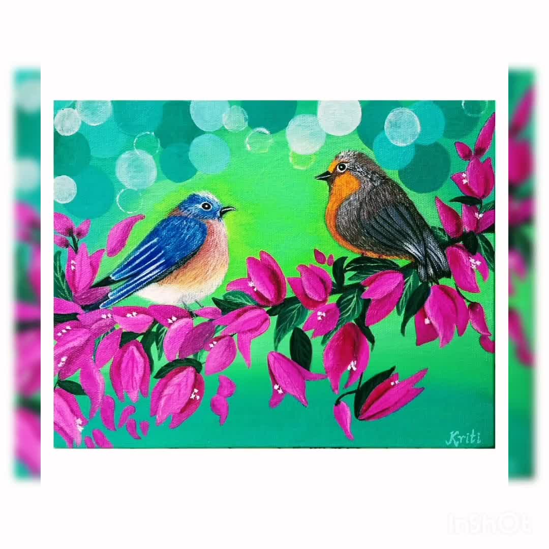 Easy Acrylic Paintings Birds