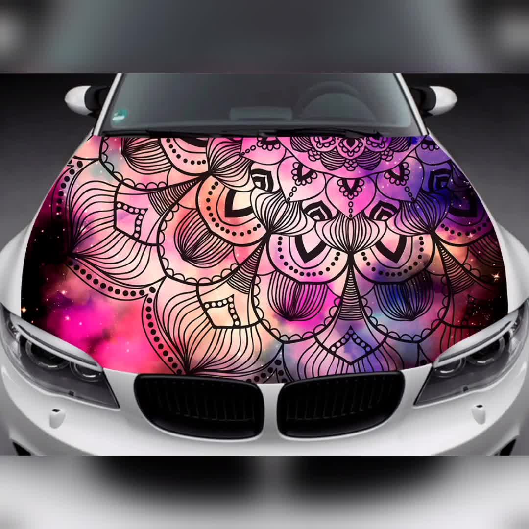 Mandala Geometric Gypsy Car Wrap Hood Bonnet Decal
