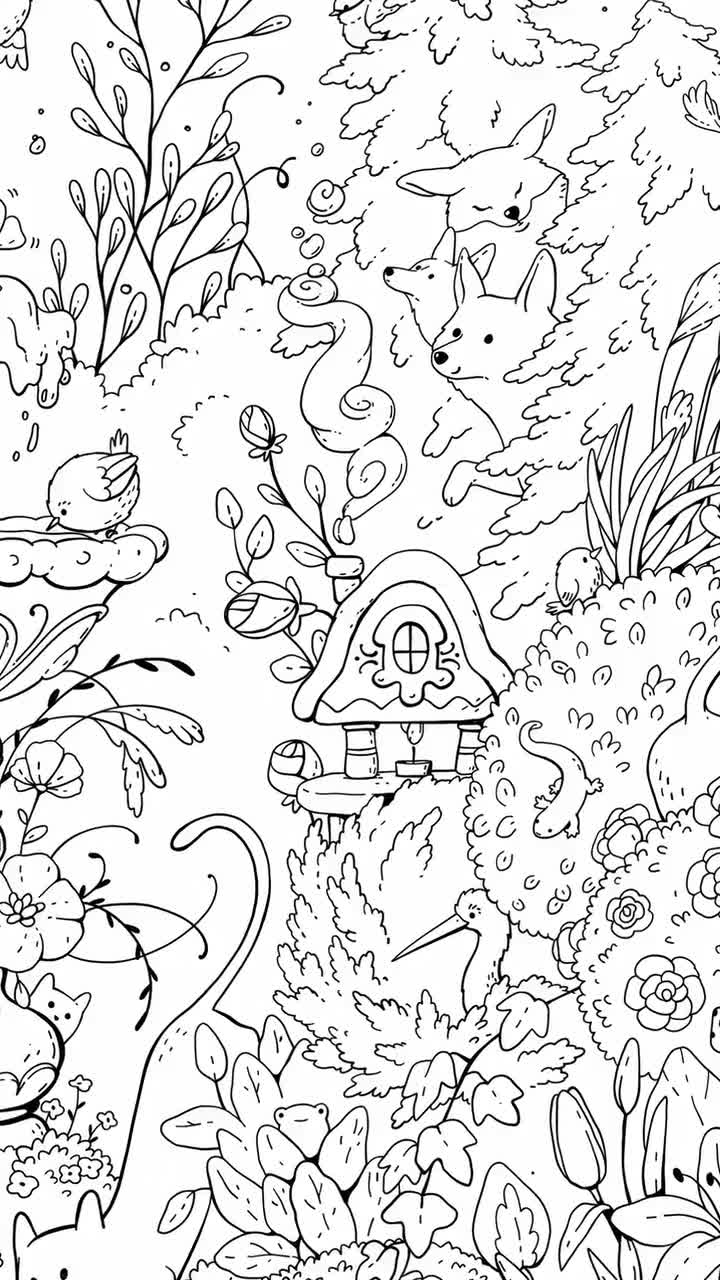 Garden Critters Coloring Page Page 18 | Garden Coloring Book Kids