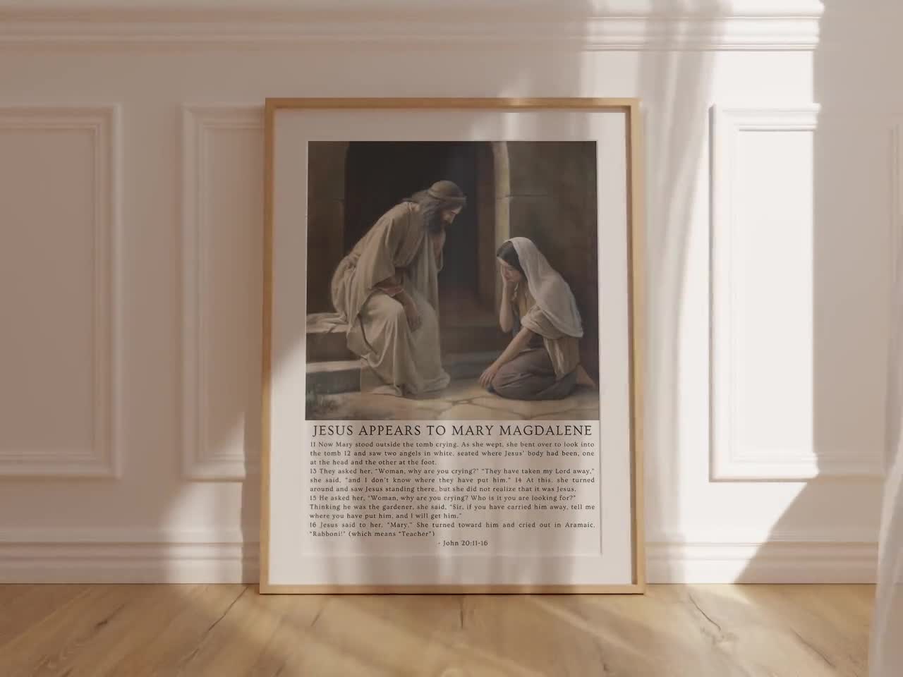 Jesus Appears To Mary Magdalene Poster In 2020 With Images Elm