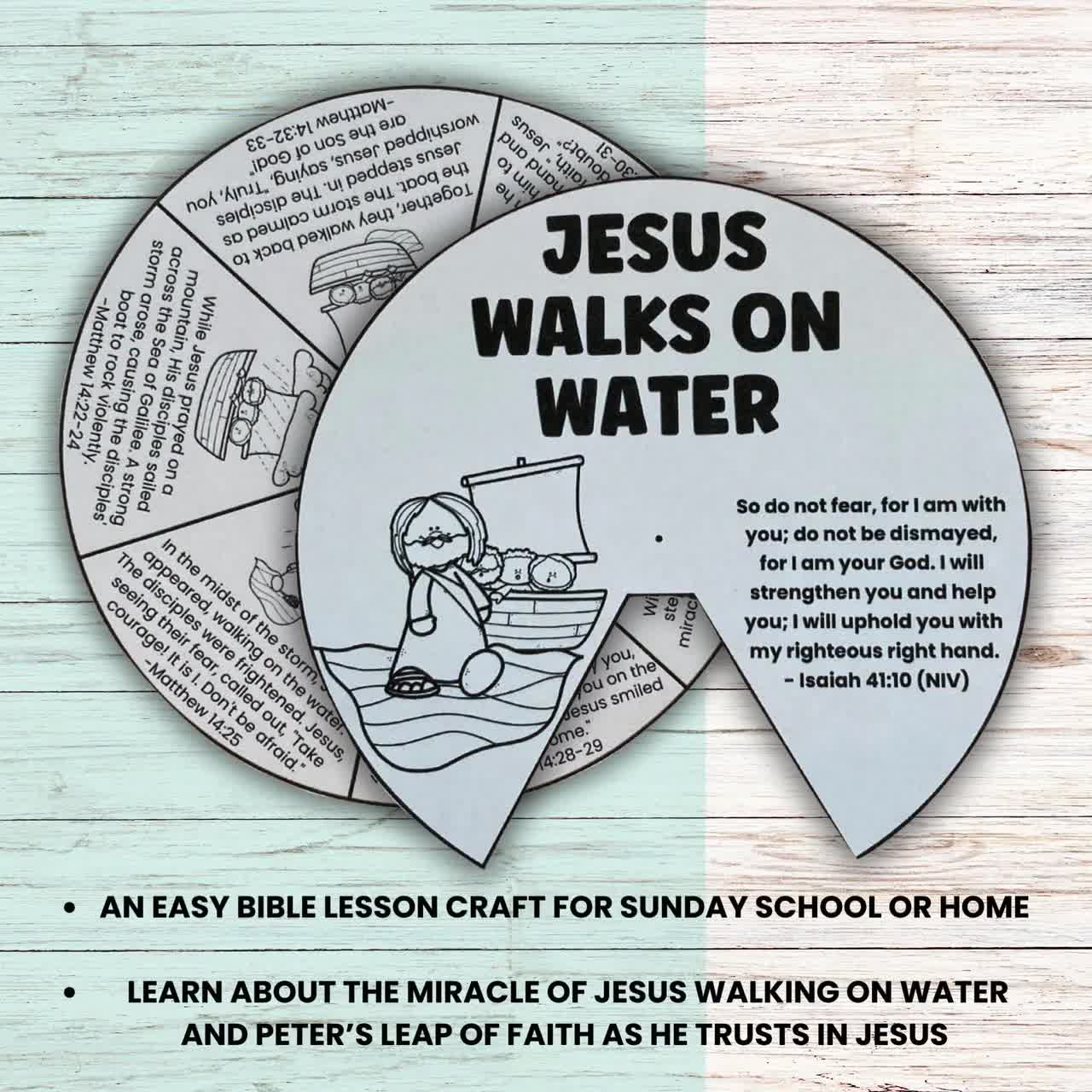 Jesus Walks On Water Word Search Bible Activities For The Raising Of