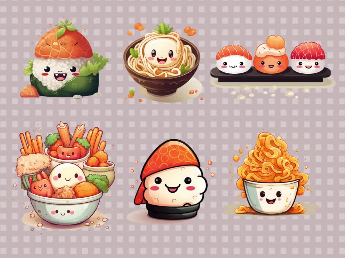 Japanese Kawaii Food Kawaii Japanese Food Vectors Download Free