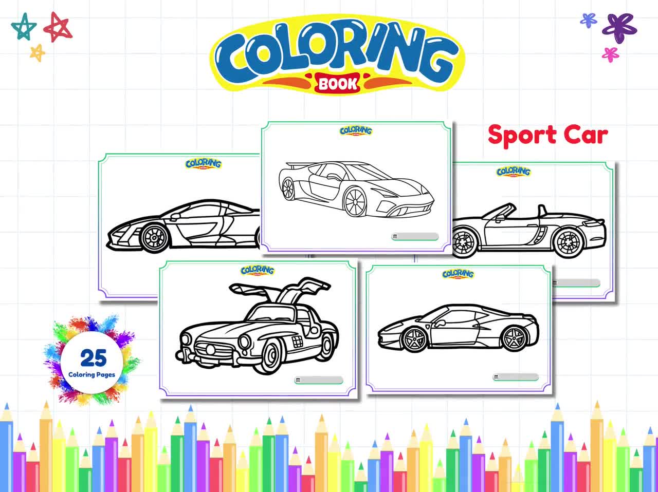 simple race car coloring pages