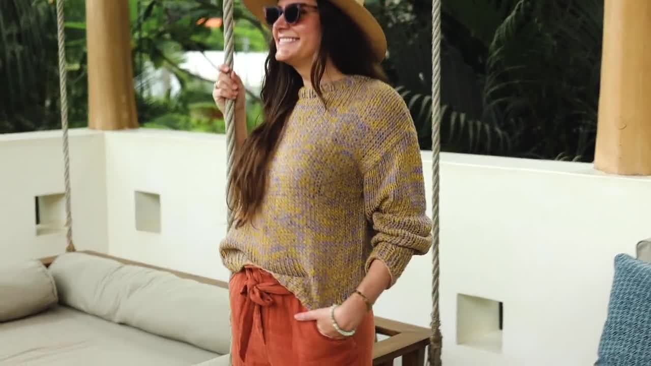 Knitting Pattern // Marled Summer Sweater Crewneck Pullover Knitting Pattern // Marled Summer Sweater Crewneck Pullover