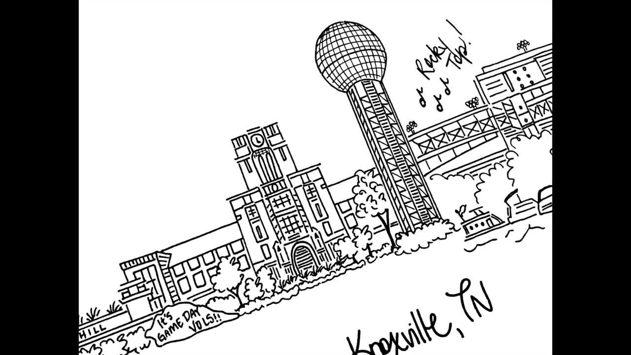 Drawing Of Knoxville Skyline