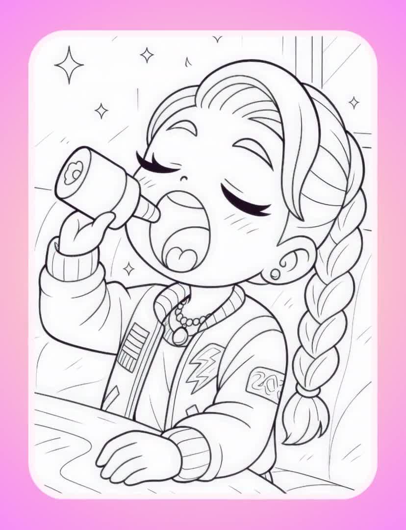 k pop coloring pages printable