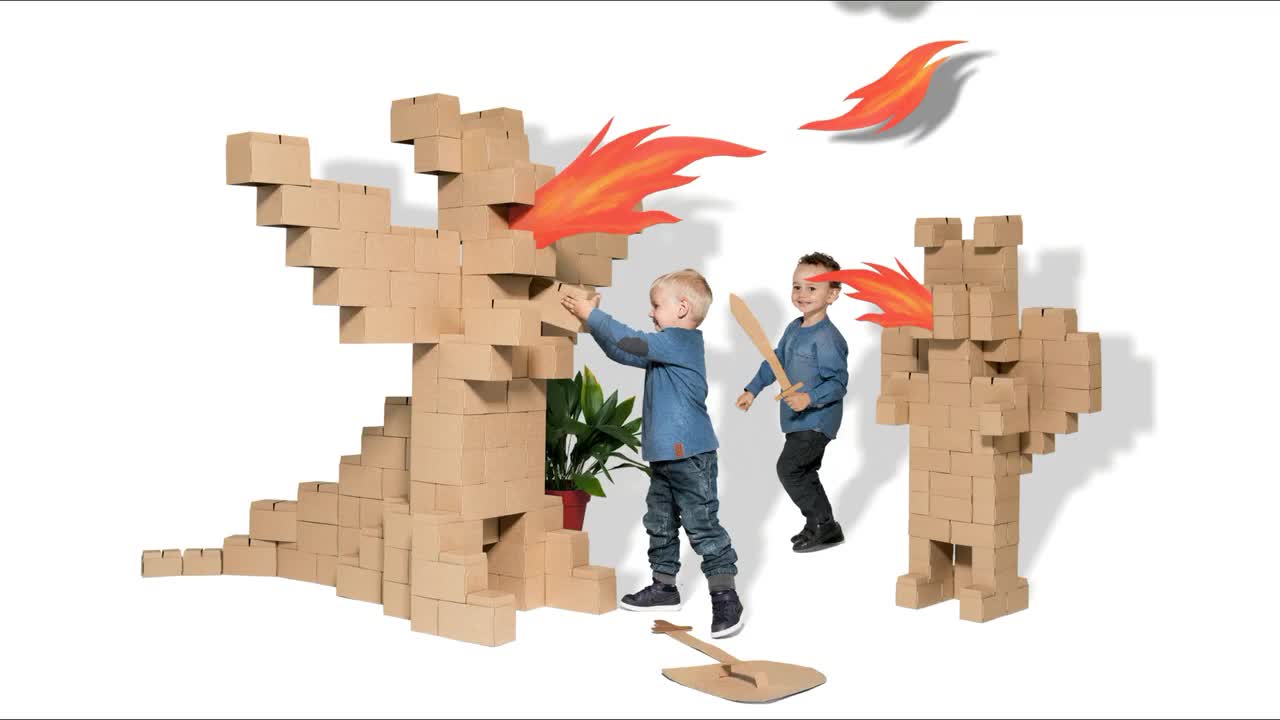 Mega Cardboard Building Blocks 60XXL GIGI Bloks Set Big