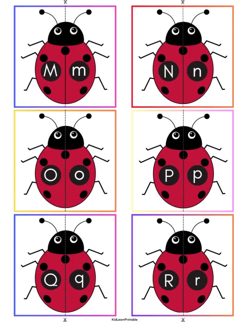 Ladybug Printable Game Worksheets