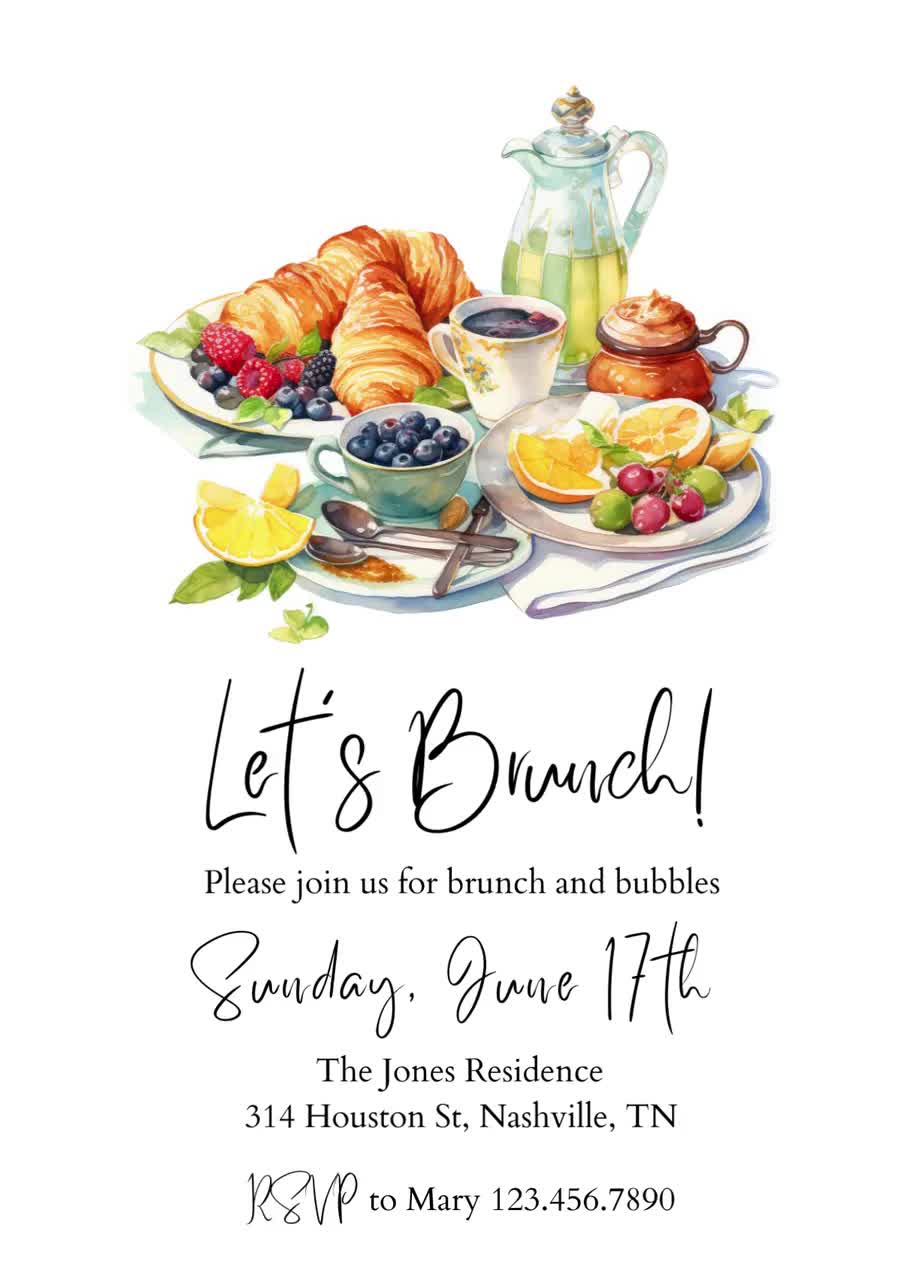 Lets Do Brunch Invitations