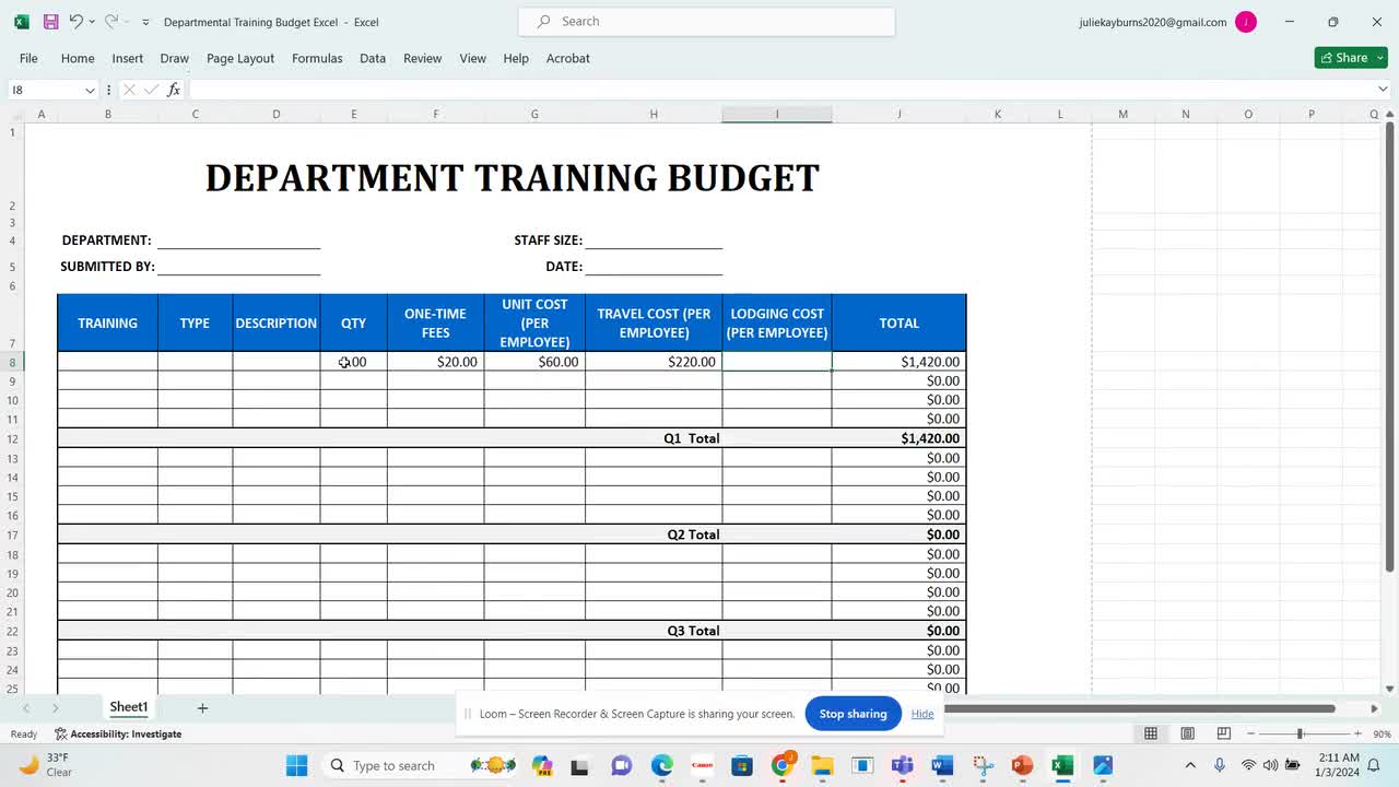 Training Budget Spreadsheet Advance Buy Excel Training Merge Multiple