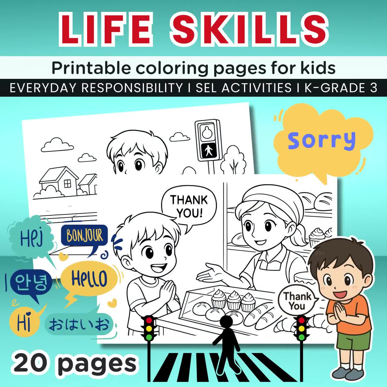 sel coloring pages elementary