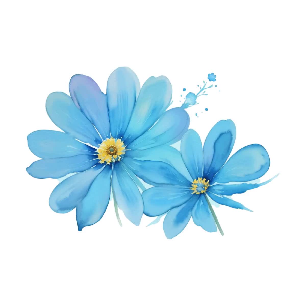 Light Blue Flower Clip Art