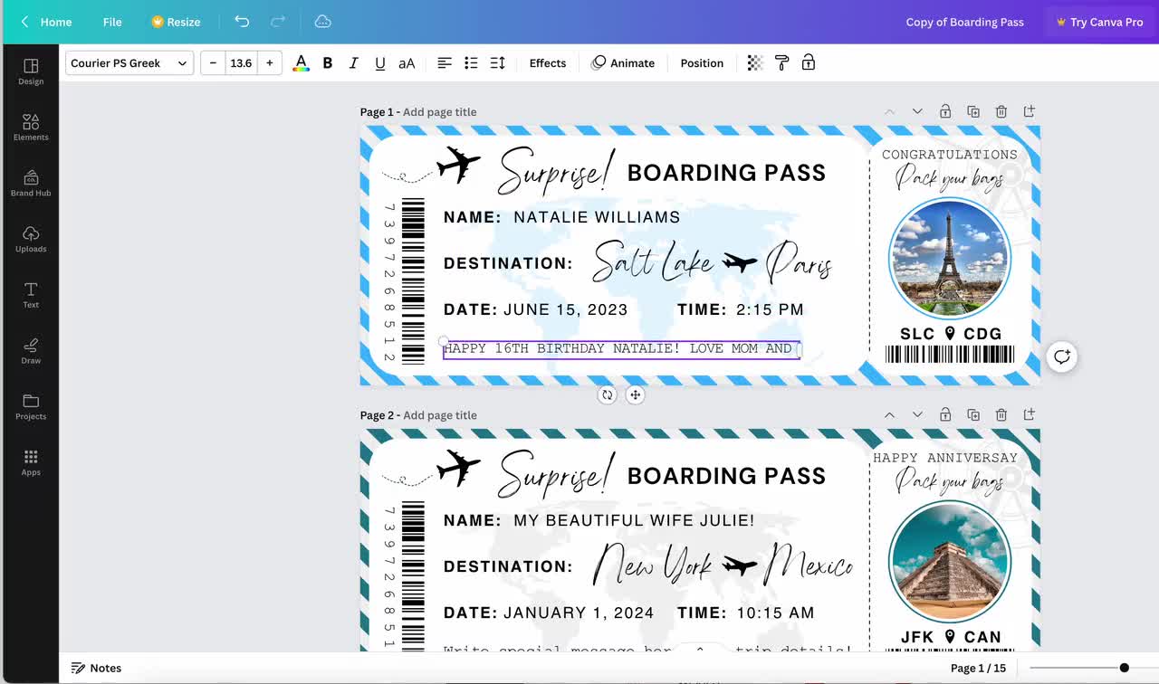 Plantilla De Tarjeta De Embarque Casera Plantillas Para Crear Vales
