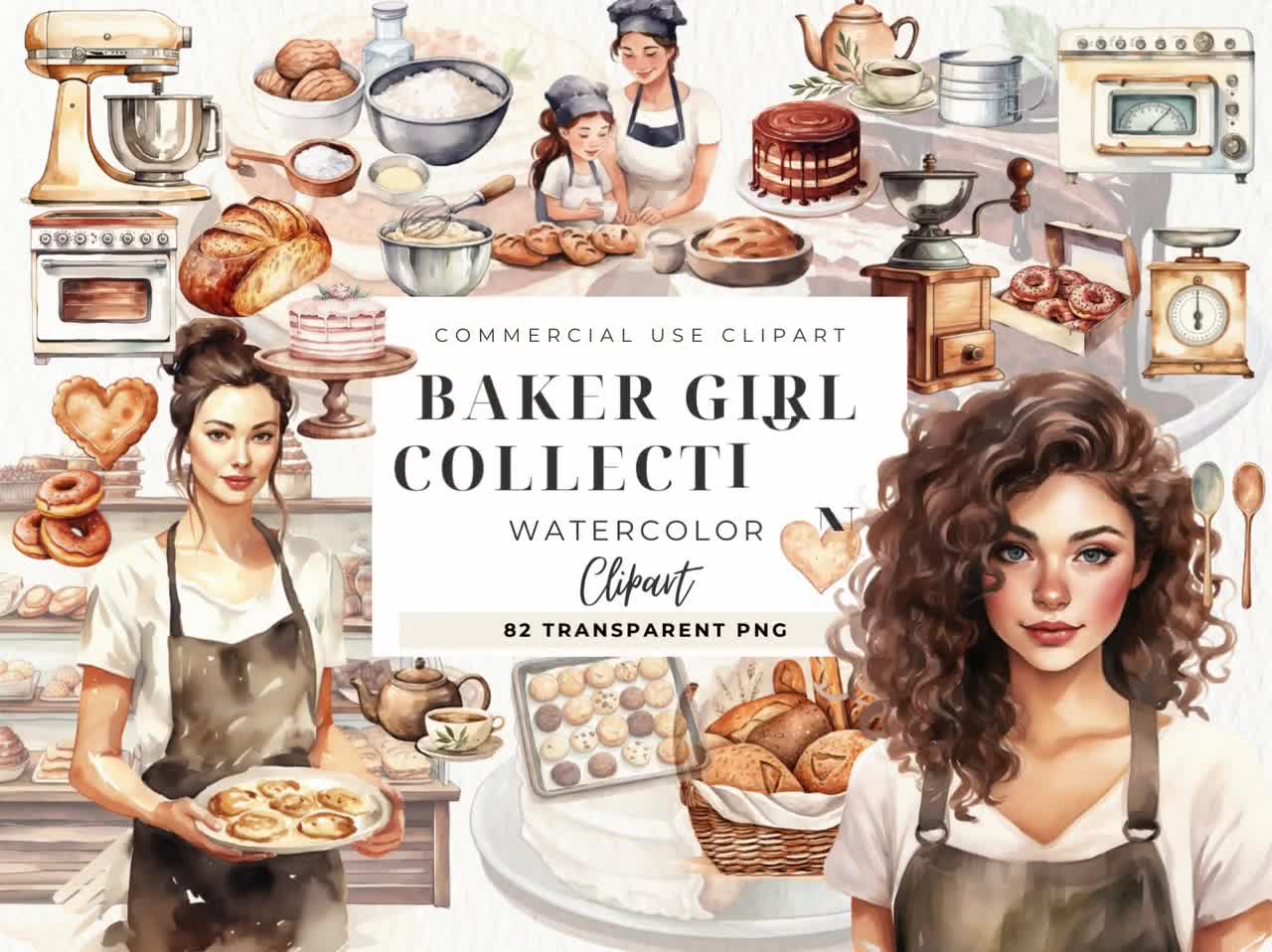 Girl Baking Clipart 400+ Drawing Of A Girl Chef Cooking Stock