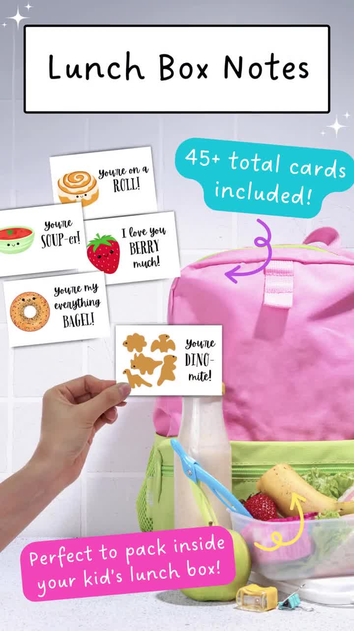 Educational Lunchbox Love Messages Series Creanoso Lunch Box Love Notes ...