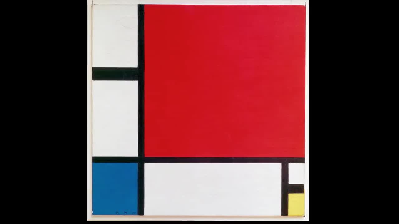 Composition With Red Blue And Yellow Worth