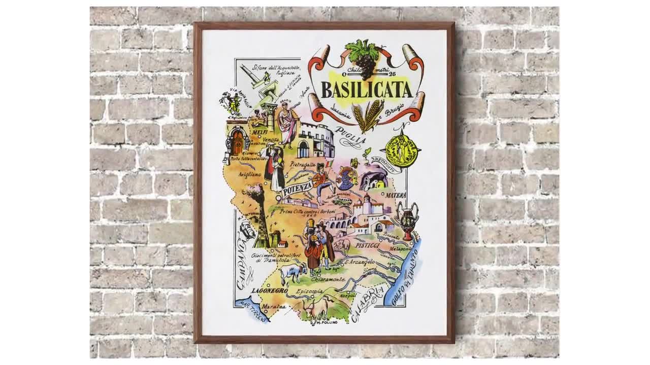 Large Detailed Map Of Basilicata With Cities And Towns
