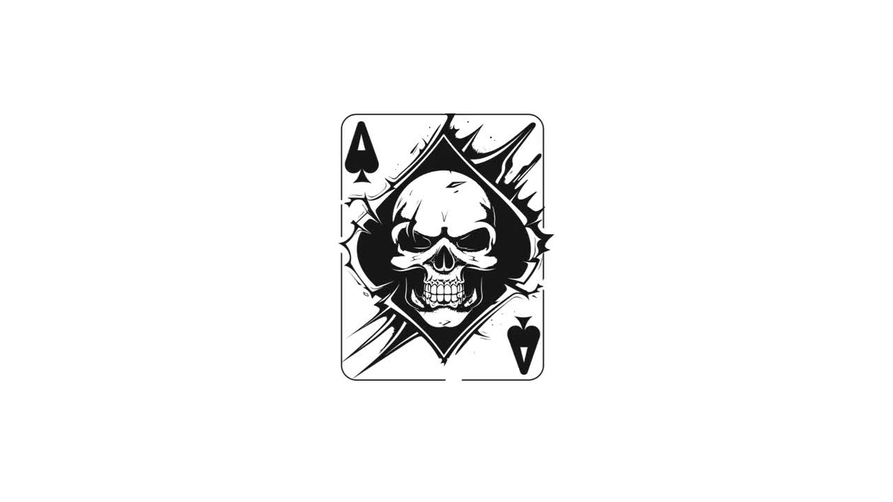Skull Ace Card Svg Playing Card Art Cut Files For Cricut Poker Logo 1