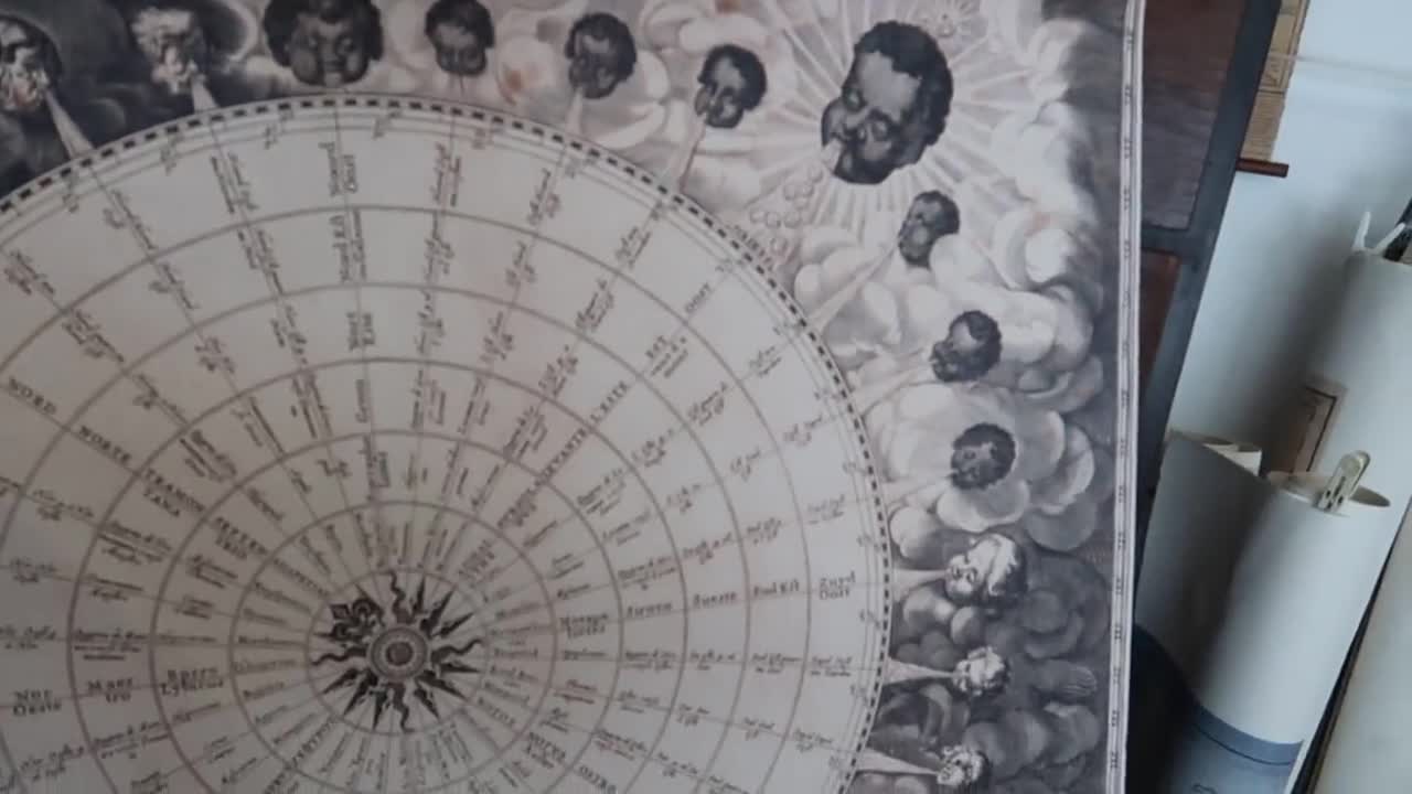 Antica Mappa Della Rosa Dei Venti