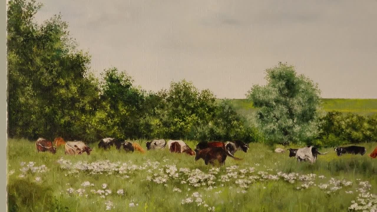 Farm Landscape With Cows