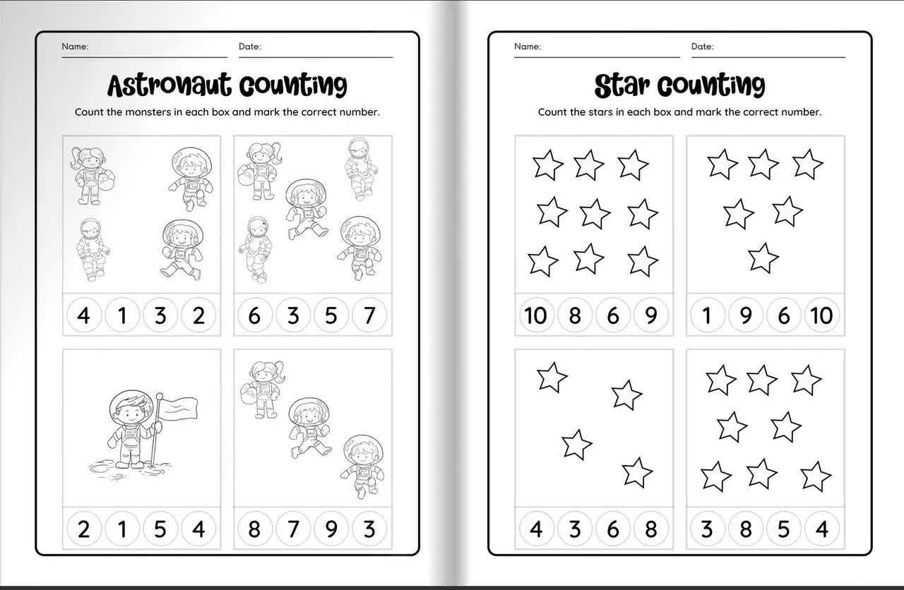 Astronaut Worksheets Kindergarten