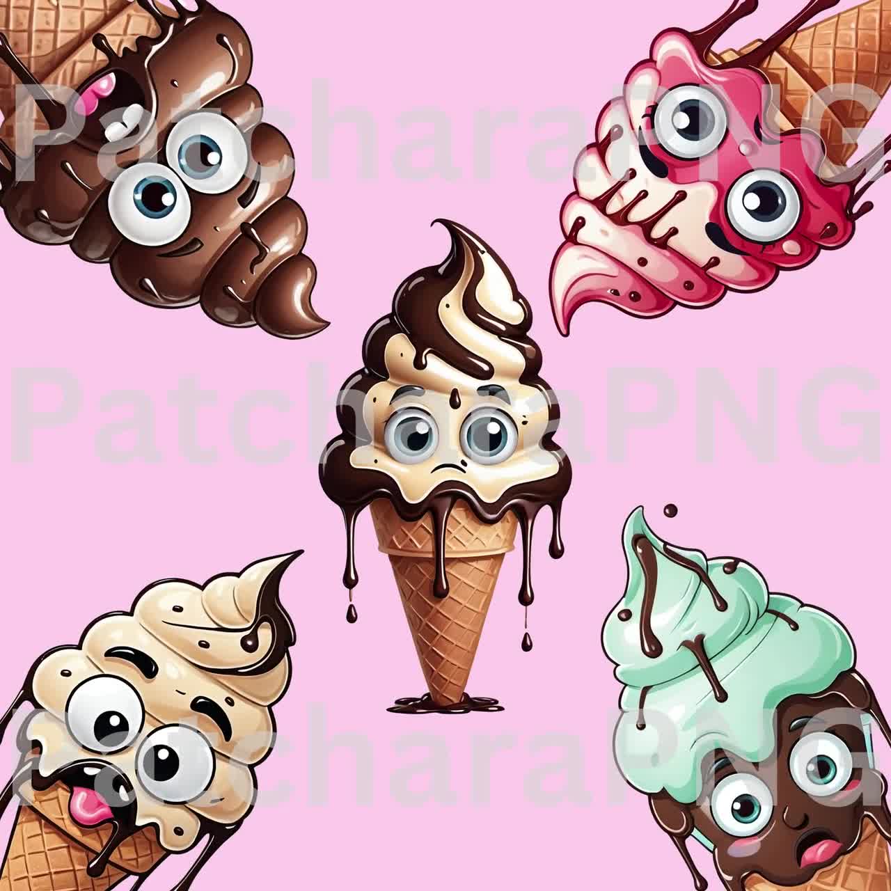 Animated Melting Ice Cream Cone
