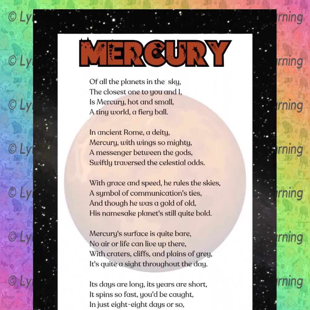 Poems About Mercury The Planet