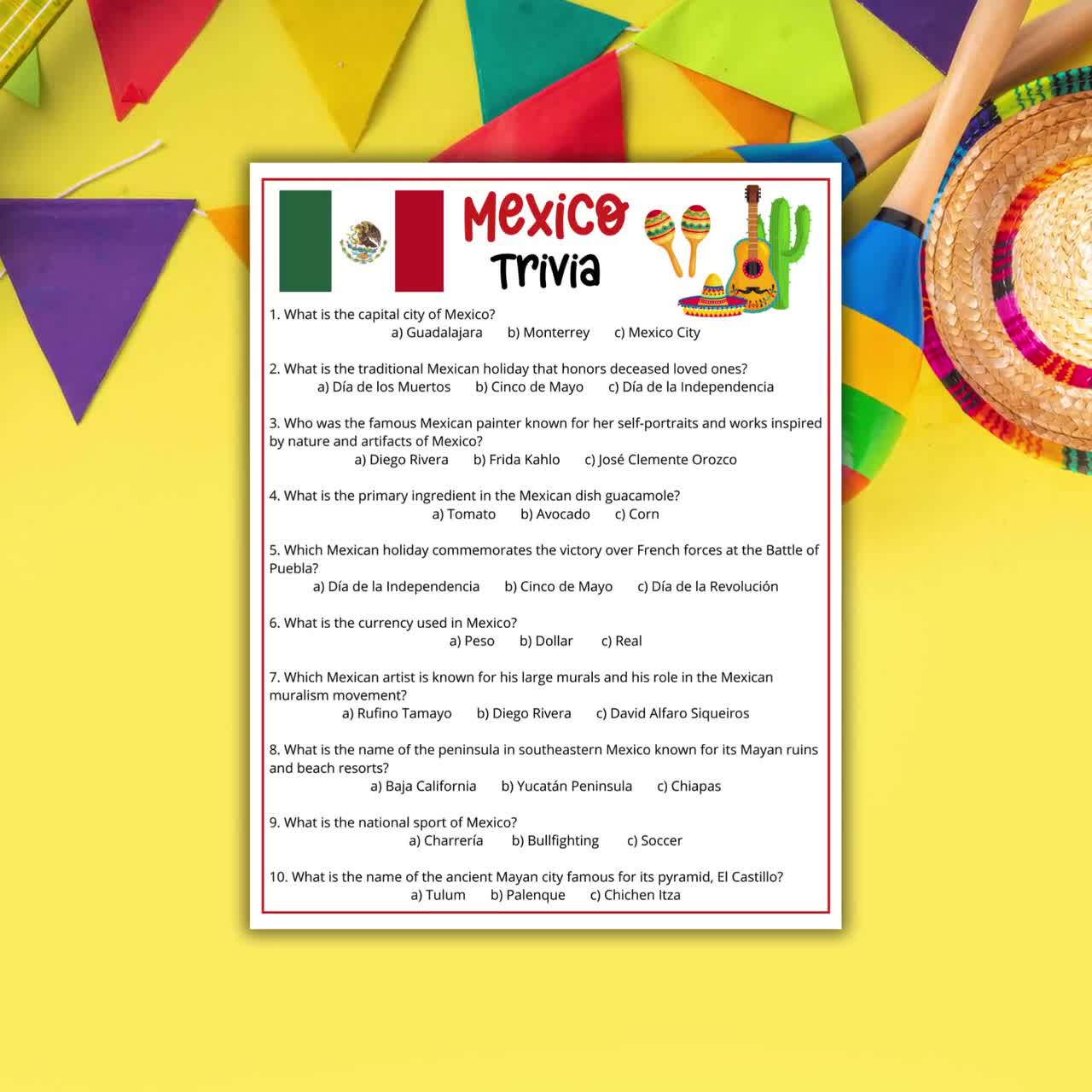 Mexican Picture Quiz