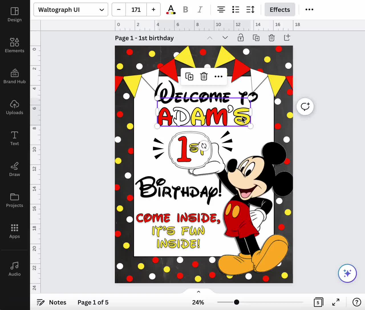 Diseño De Borde De Mickey Mouse