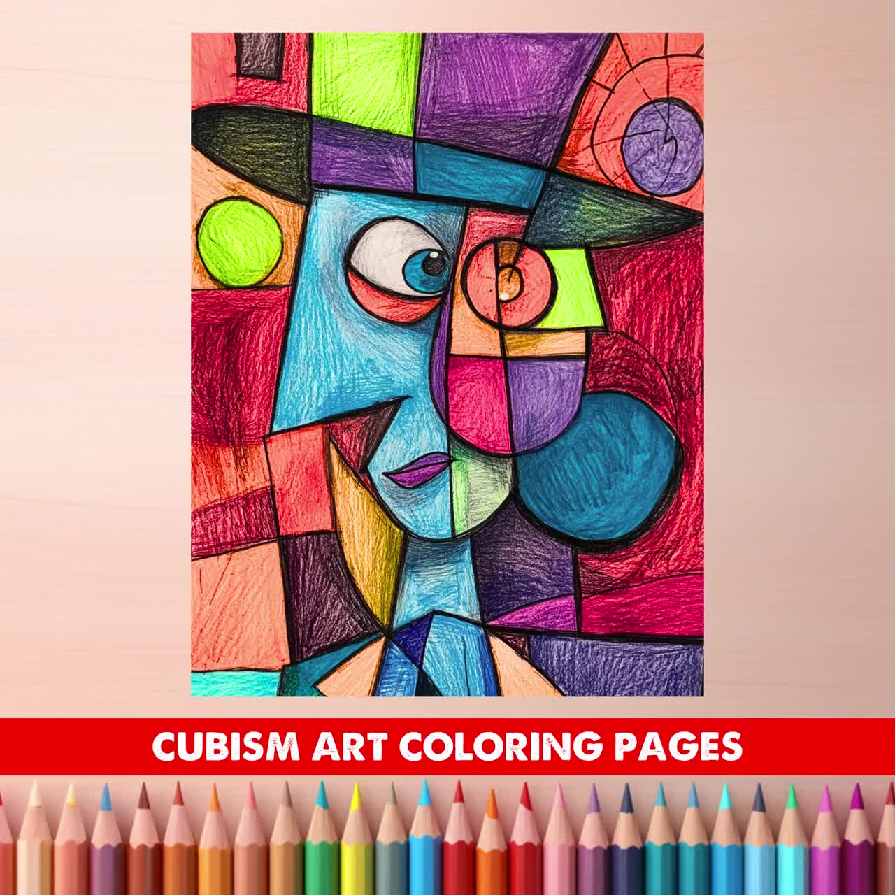 cubism colouring