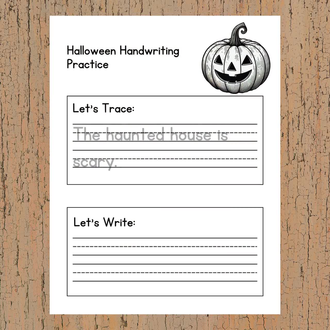 Hoja De Trabajo Con Oraciones De Halloween