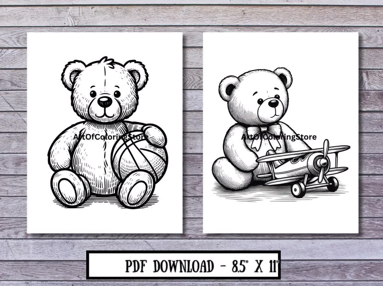 whimsical teddy bears coloring pages