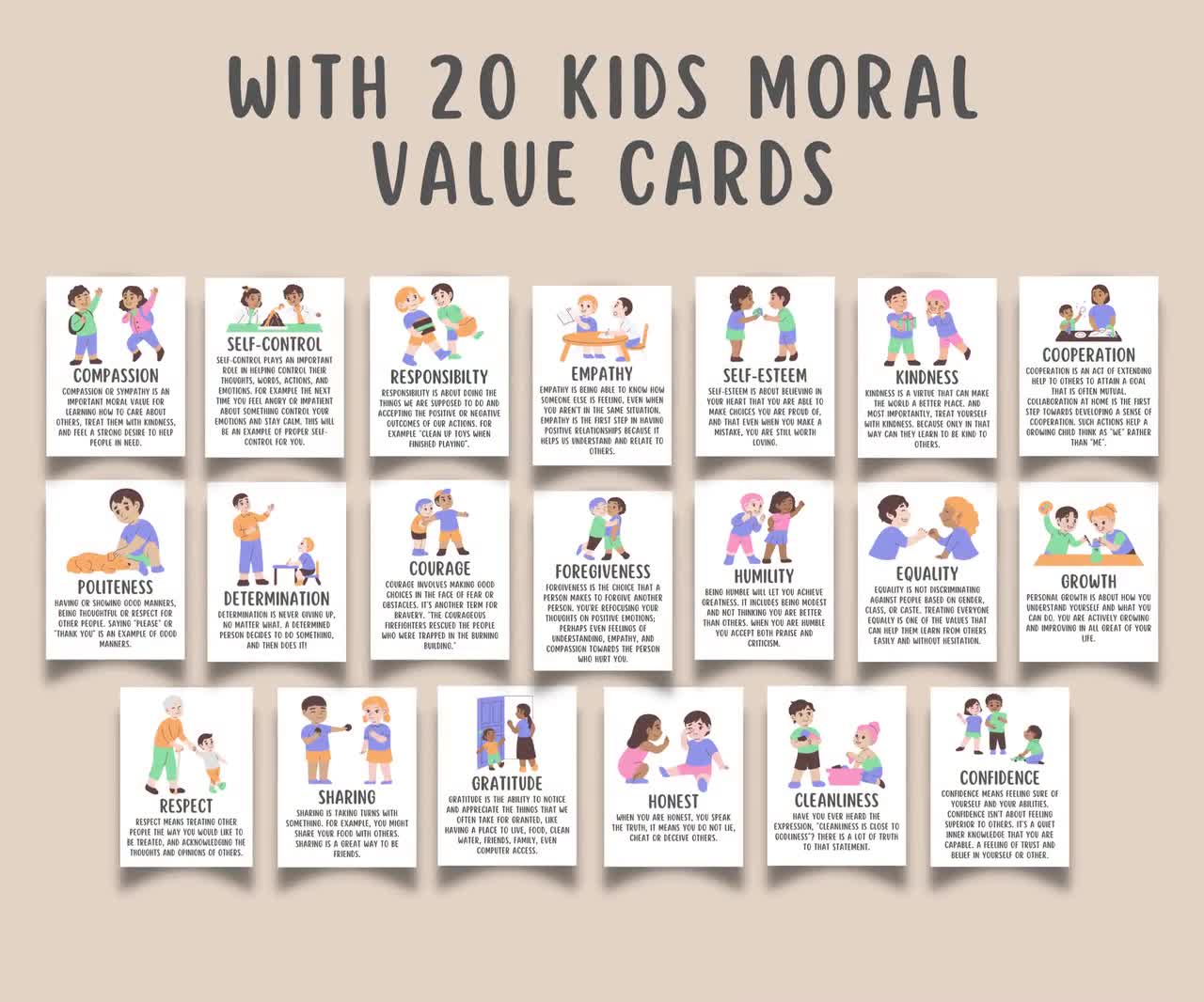 Moral Values Posters For Children