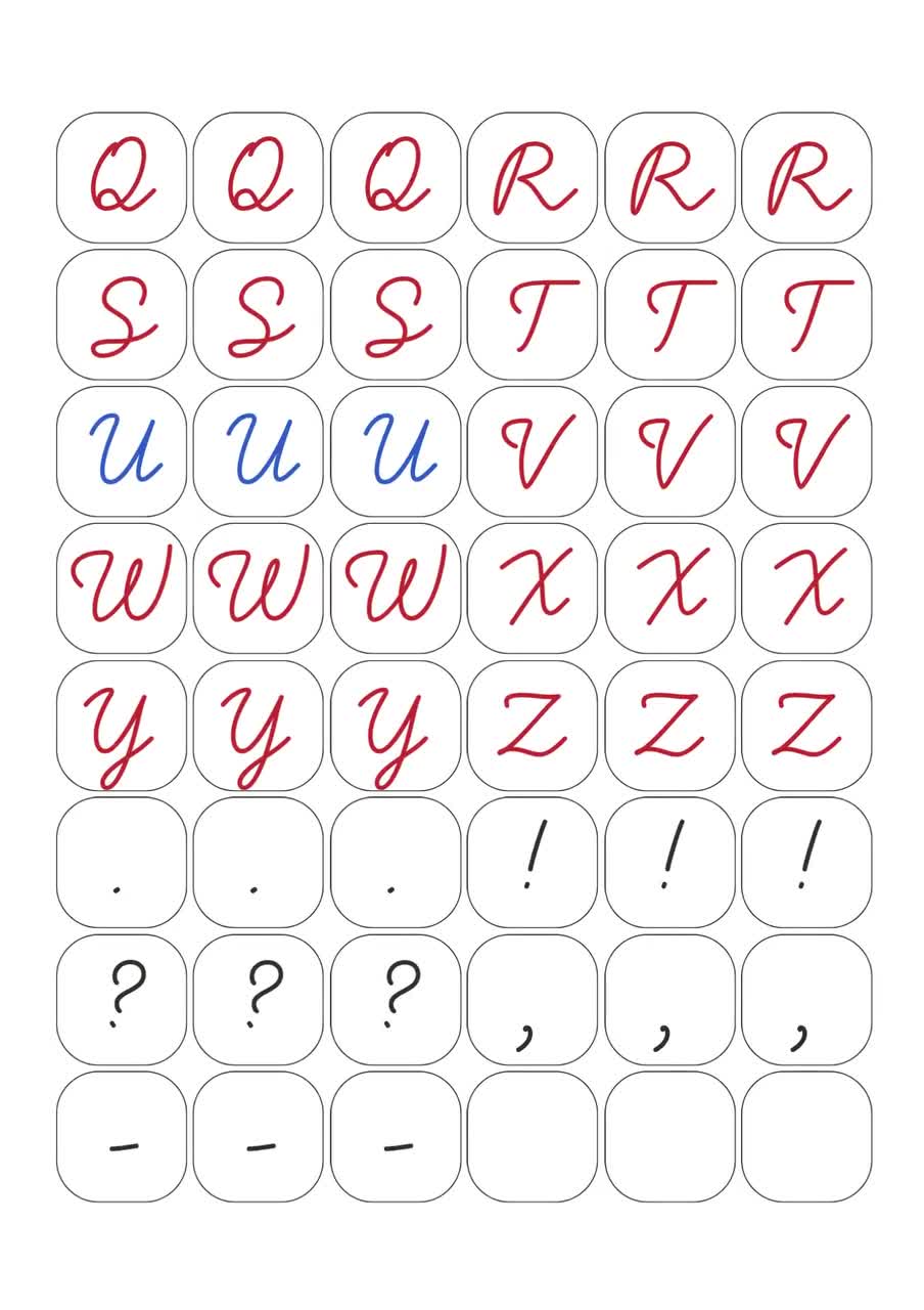 Montessori Cursive Uppercase