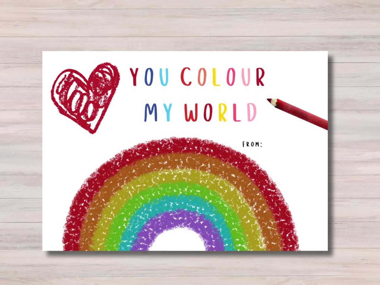 You Color My World Card