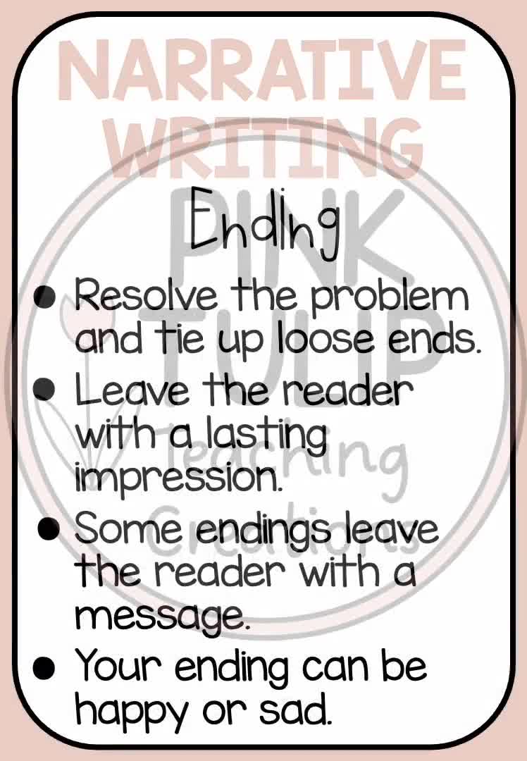 Narrative Writing Poster