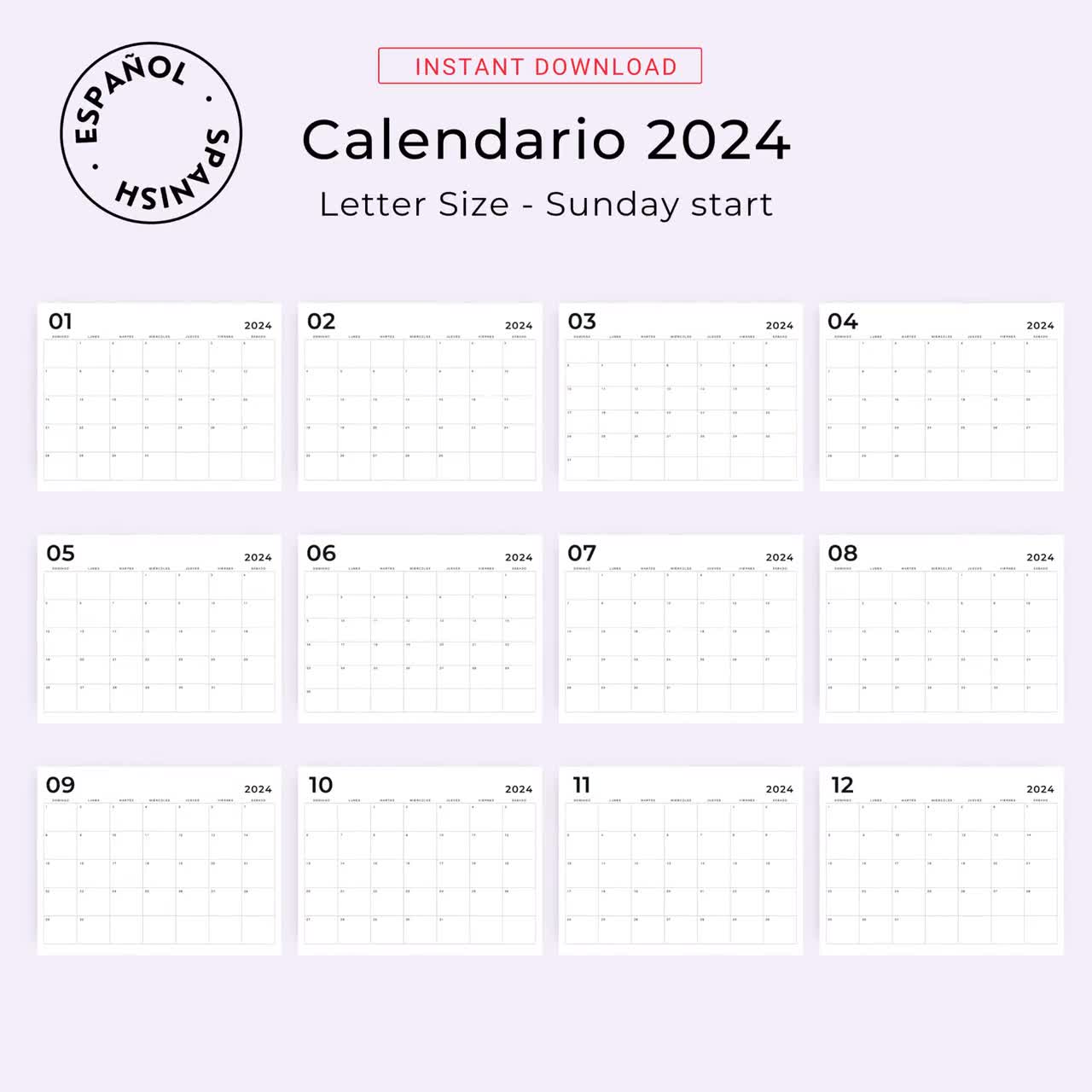 2024 Calendario En Español 2024 Spanish Calendar 2024, 50% OFF