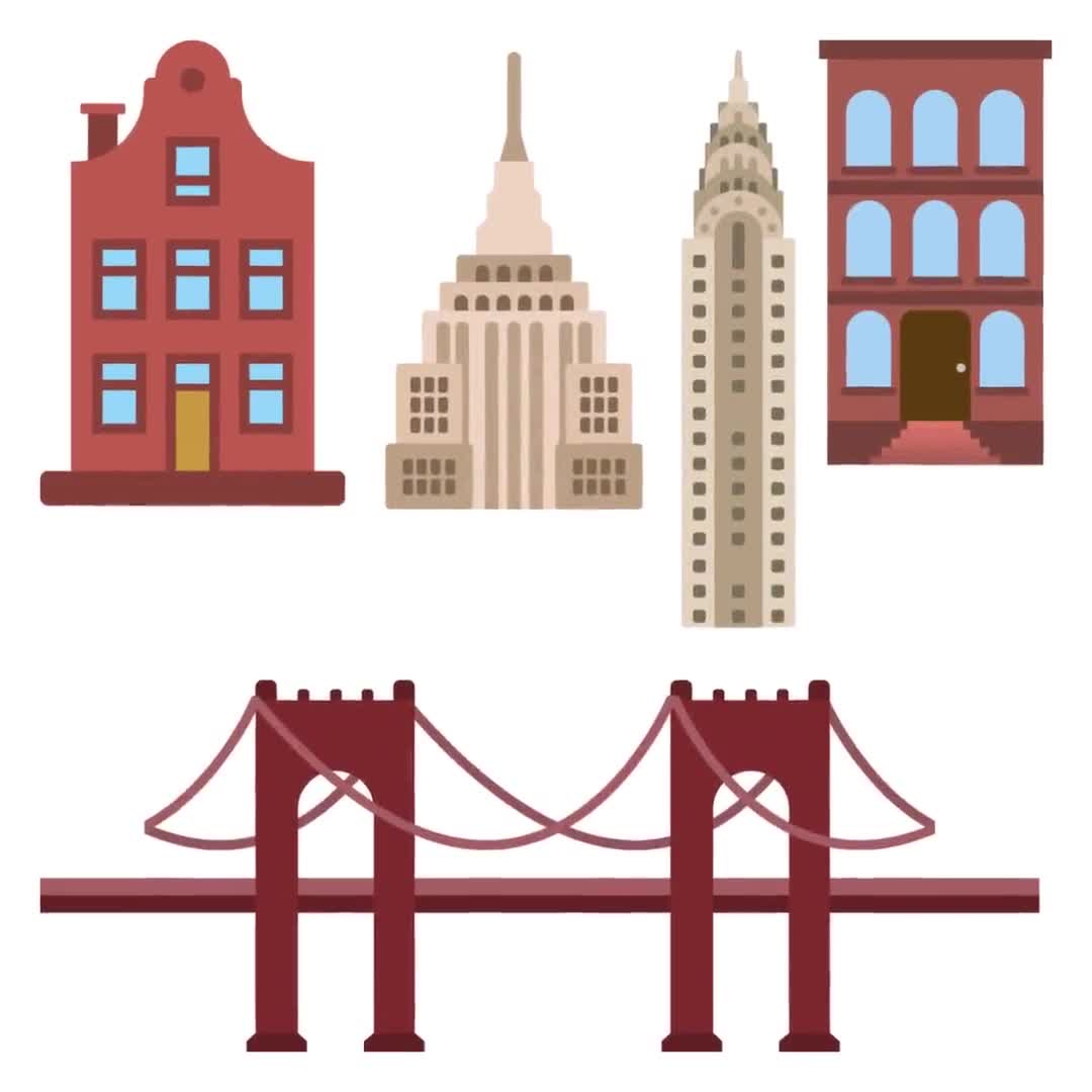 New York Buildings Clipart