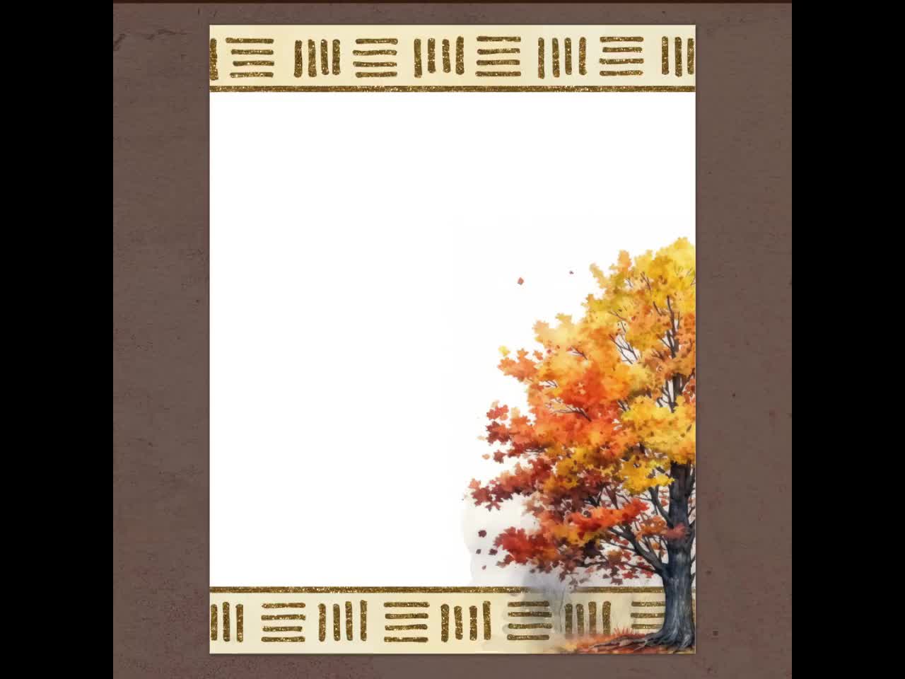 Fall Harvest Stationery Blank