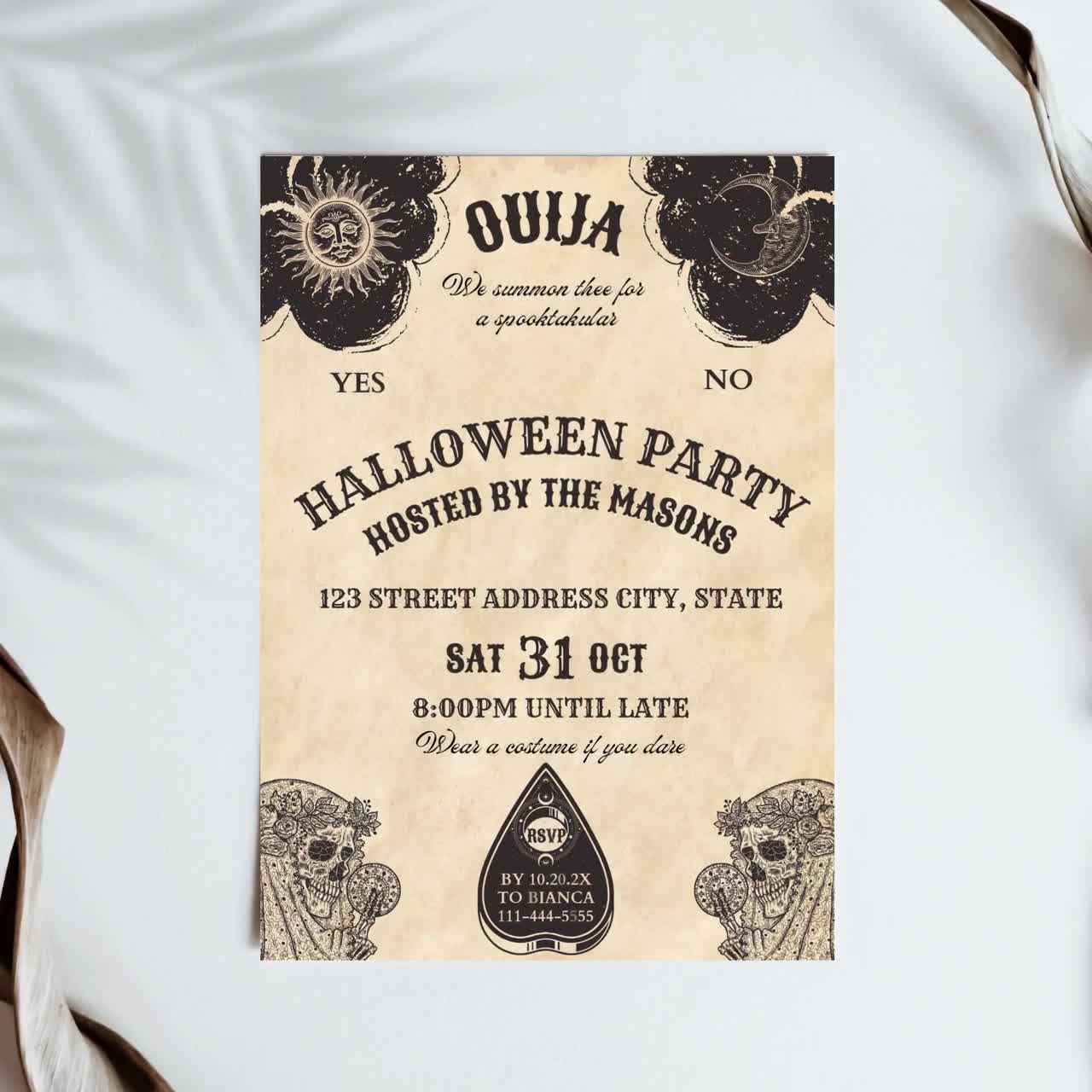 Ouija Board Invitation Template Ouija Board Invitation Template I