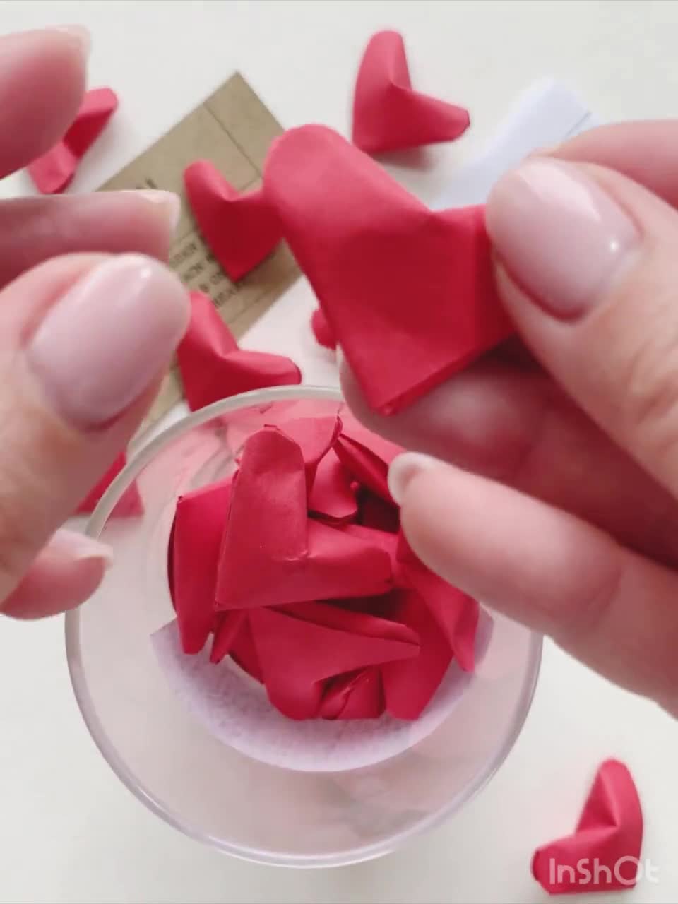 Origami Heart Quotes DIY Love Jar, Paper Hearts In A Jar With Love
