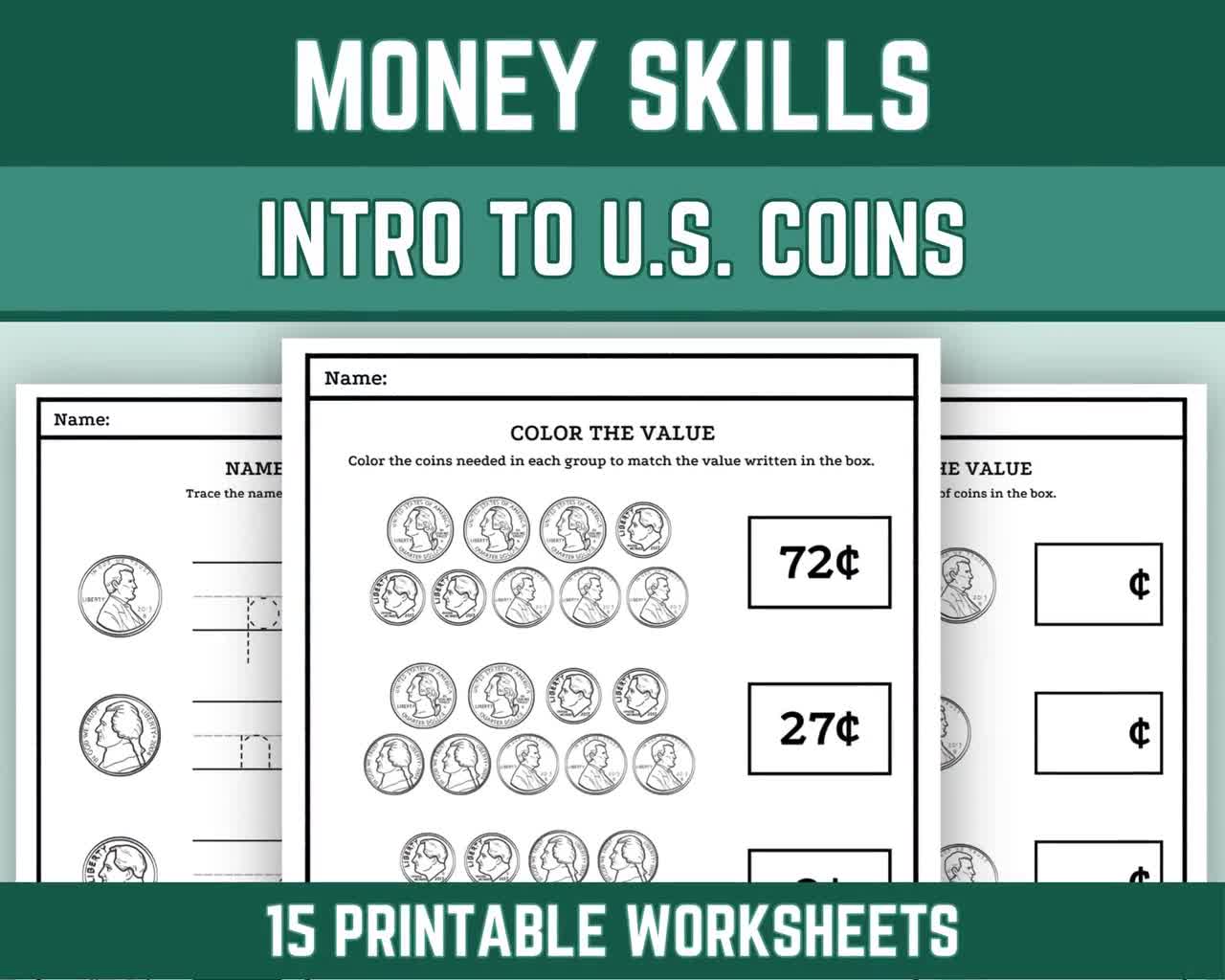 2nd Grade Counting Money Printables Counting Coins Worksheets Very