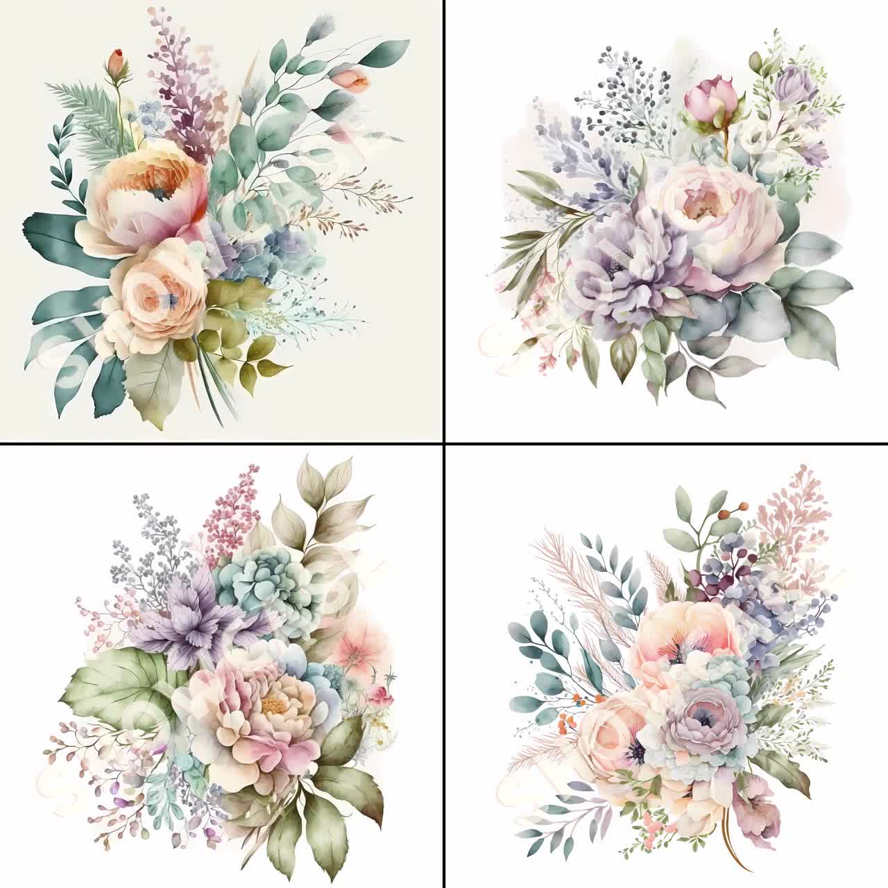Pastel Vintage Flowers